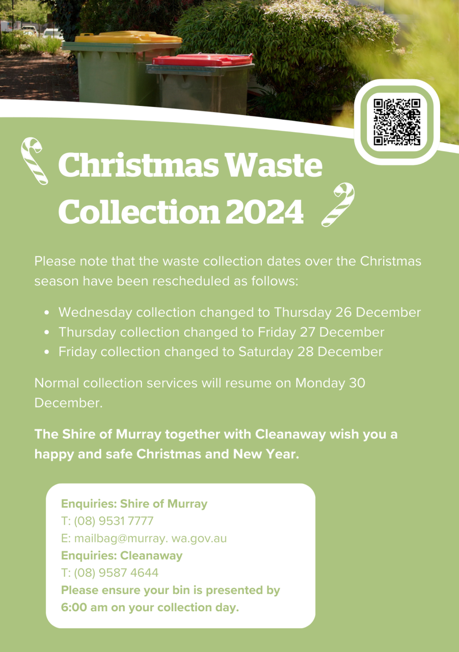 Bin and verge collections for the Shire of Murray